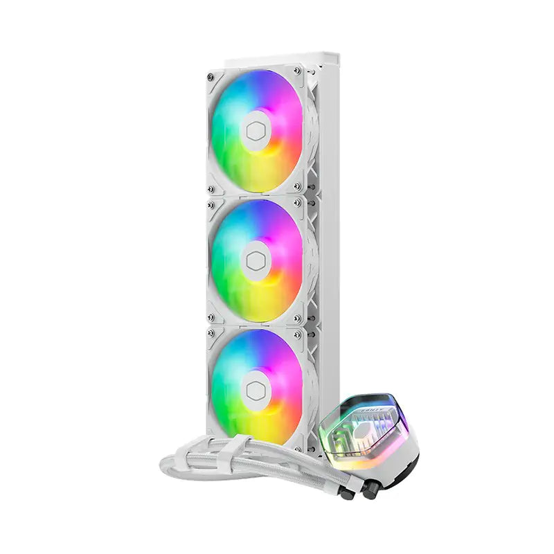Cooler Master MasterLiquid 360 Atmos ARGB White AIO Liquid CPU Cooler ...