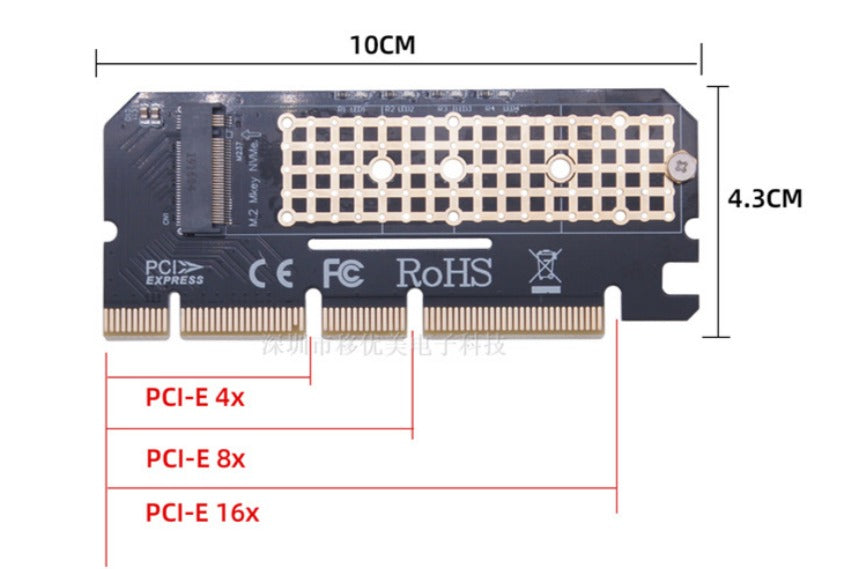 PCI-E x16, x8, x4 Nvme m.2 SSD Adapter Card – Netplus Computers